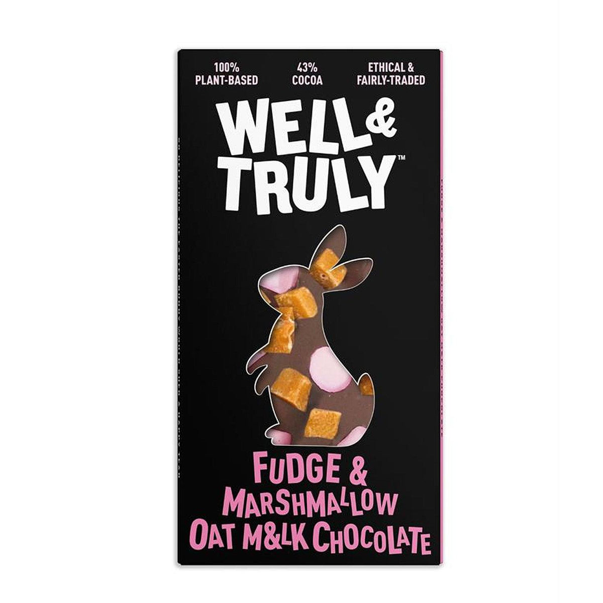 Well & Truly Fudge & Marshmallow Oat M&lk Chocolate Bunny 90g – The ...