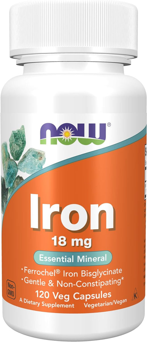 NOW Iron 18mg 120 caps – The Health Store