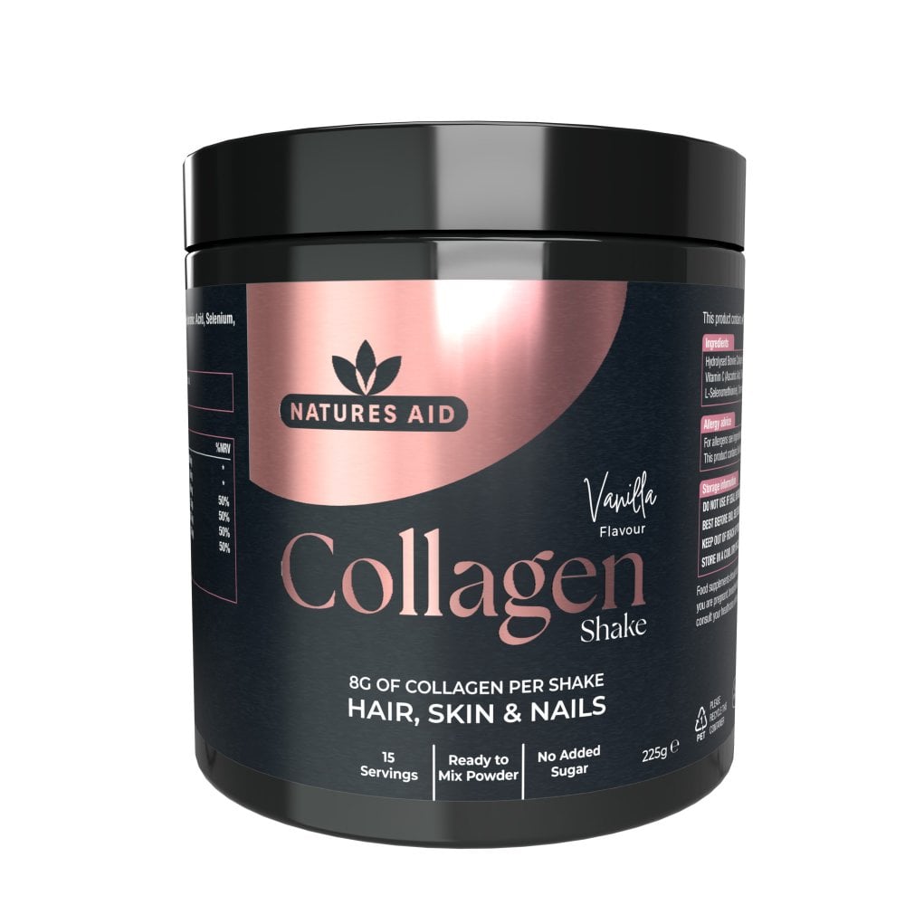 Natures Aid Collagen Vanilla Shake 8000mg 225g – The Health Store