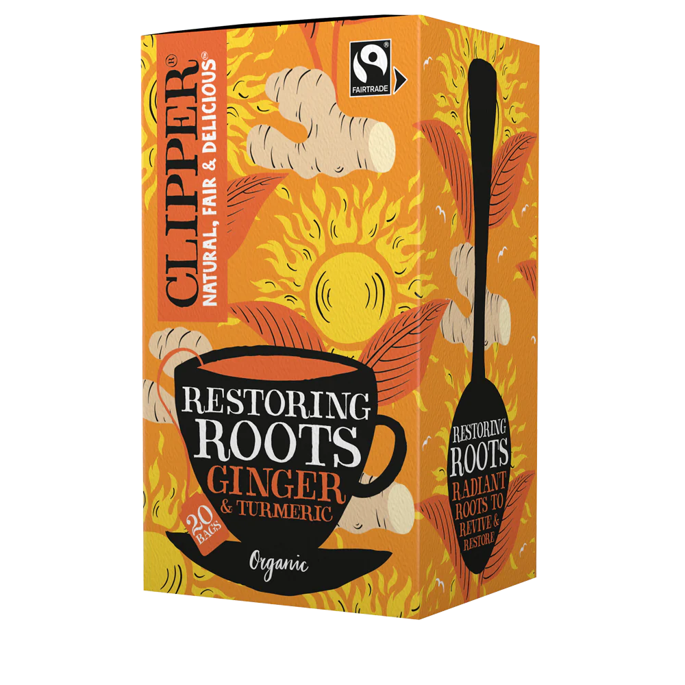 Clipper Organic Restoring Roots Ginger & Turmeric Tea 20s – The Health ...