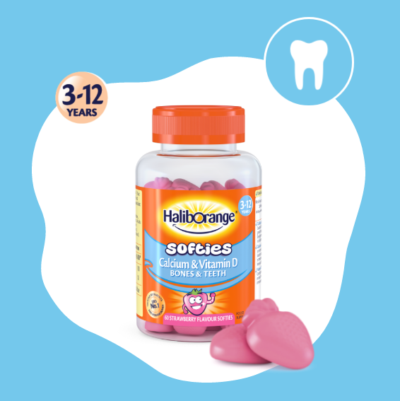 #Haliborange Calcium & Vitamin D Strawberry 60 softies – The Health Store