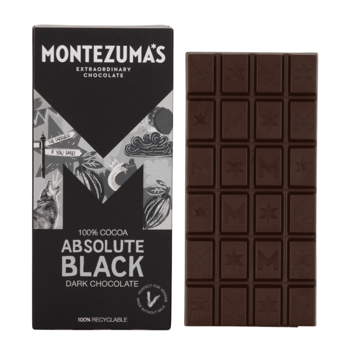 Montezuma 100% Cocoa Absolute Black Dark Chocolate Bar 90g – The Health ...