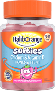 Haliborange Calcium & Vitamin D Strawberry 3-12 years 30 softies – The ...