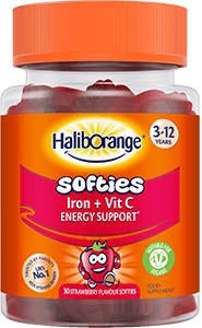 Haliborange Iron & Vitamin C Strawberry 3-12 years 30 softies – The ...